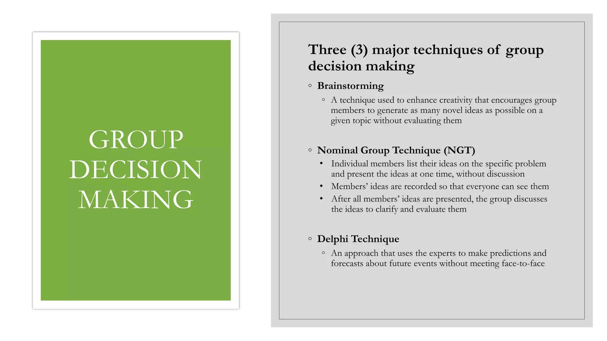 Chapter 3 decision making (3) | PPT