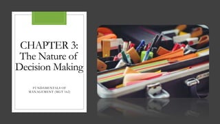Chapter 3 decision making (3) | PPTX