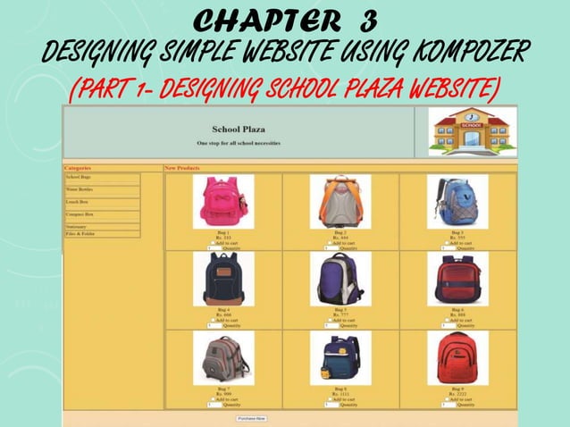 Std 12 Computer Chapter 3 Designing Simple Website using KompoZer | PPTX Std 12 Computer Chapter 3 Designing Simple Website using KompoZer | PPTX