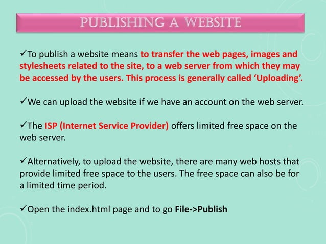 Std 12 Computer Chapter 3 Designing Simple Website using KompoZer | PPT Std 12 Computer Chapter 3 Designing Simple Website using KompoZer | PPT