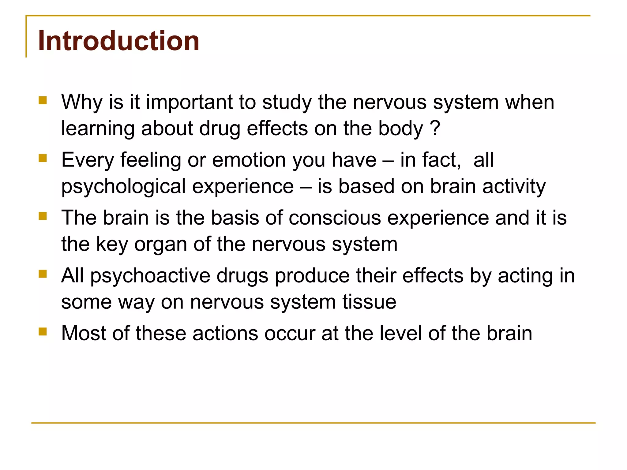 Chapter 3 Drugs And The Nervous System | PPT