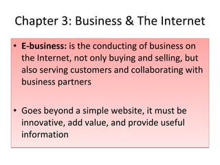 Chapter 3 E Business | PPT