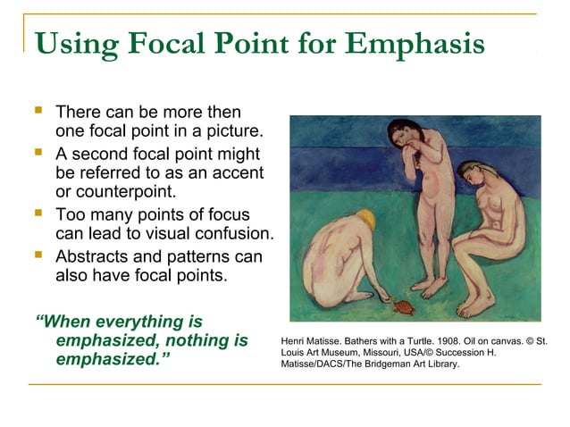 Chapter 3 emphasis and focal point | PPT | Photography | Arts and Crafts
