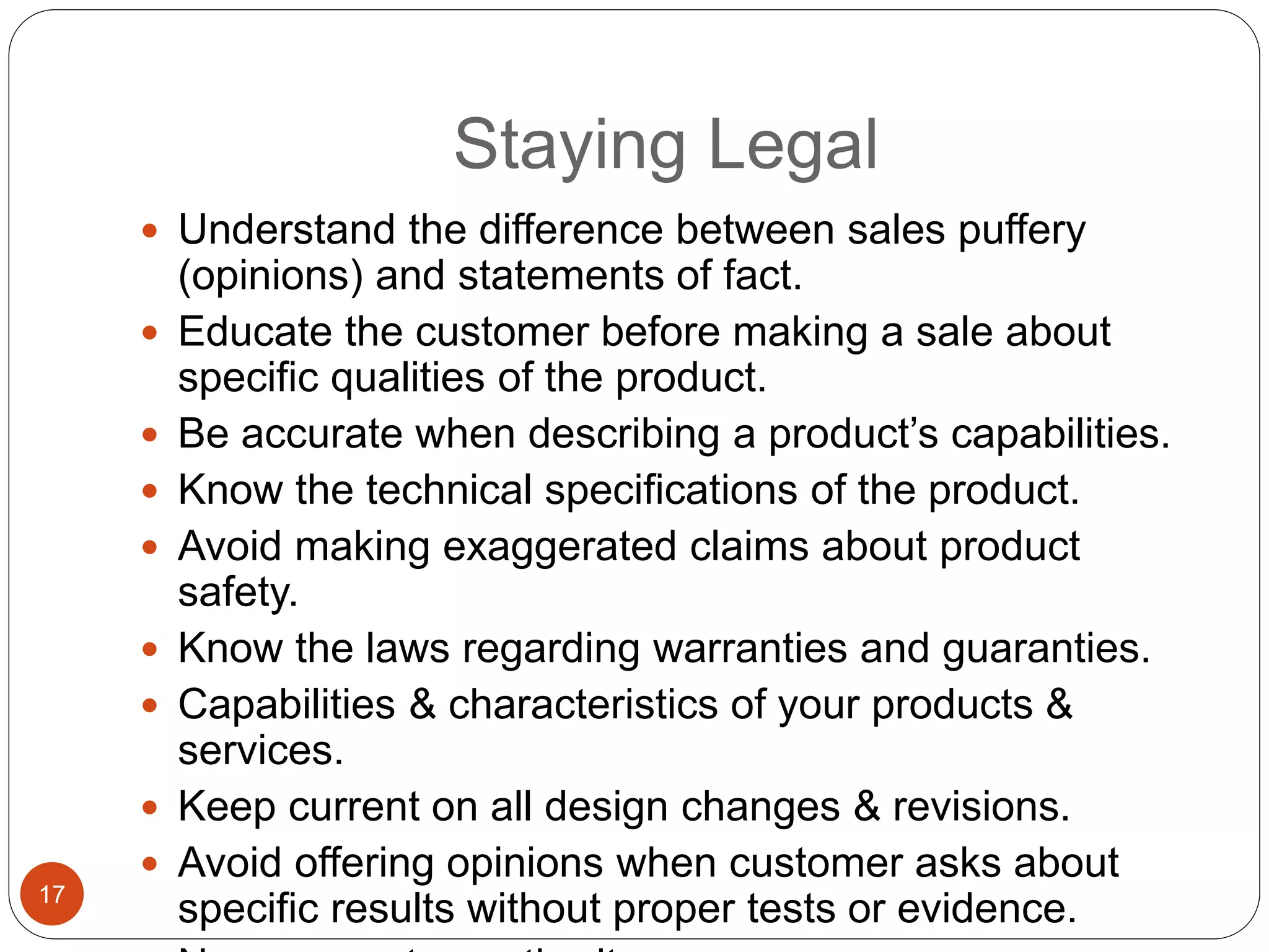 Ethics in Selling | PPTX