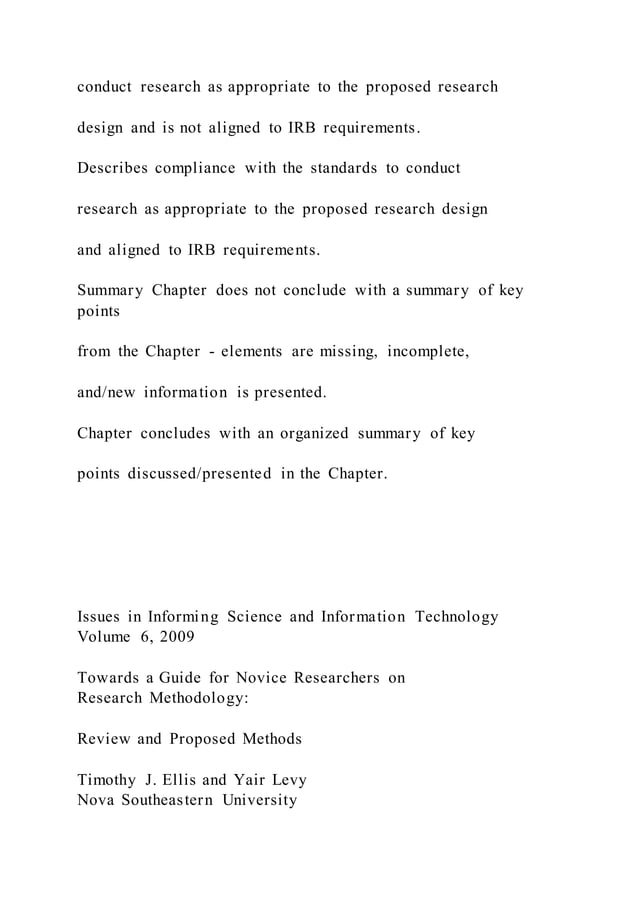 Chapter 3 - Evaluation Rubric Criteria Does Not Meet 0.01 .docx | Educational Assessment | Education