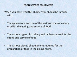 FOOD SERVICE EQUIPMENT | PPTX