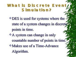 Chapter3 general principles of discrete event simulation | PPT
