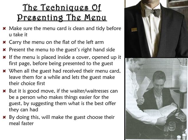 Chapter 3 guest handling procedure | PPT | Food Industry | Industries