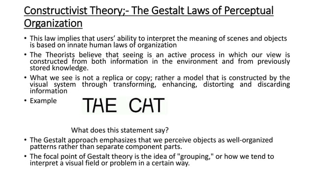 Chapter 3 - HCI Human Factors Cognition Perception.pptx | Artificial Intelligence | Technology ...