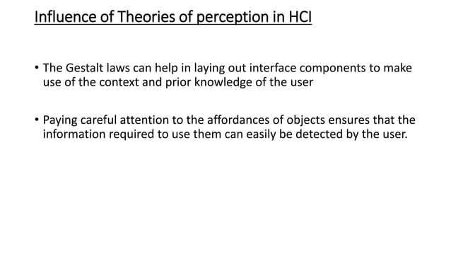 Chapter 3 - HCI Human Factors Cognition Perception.pptx | Artificial ...