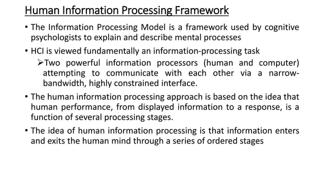 Chapter 3 - HCI Human Factors Cognition Perception.pptx | Artificial ...