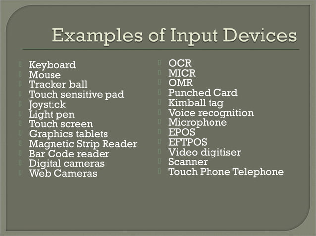 Chapter 3 input and out put devices | PPT