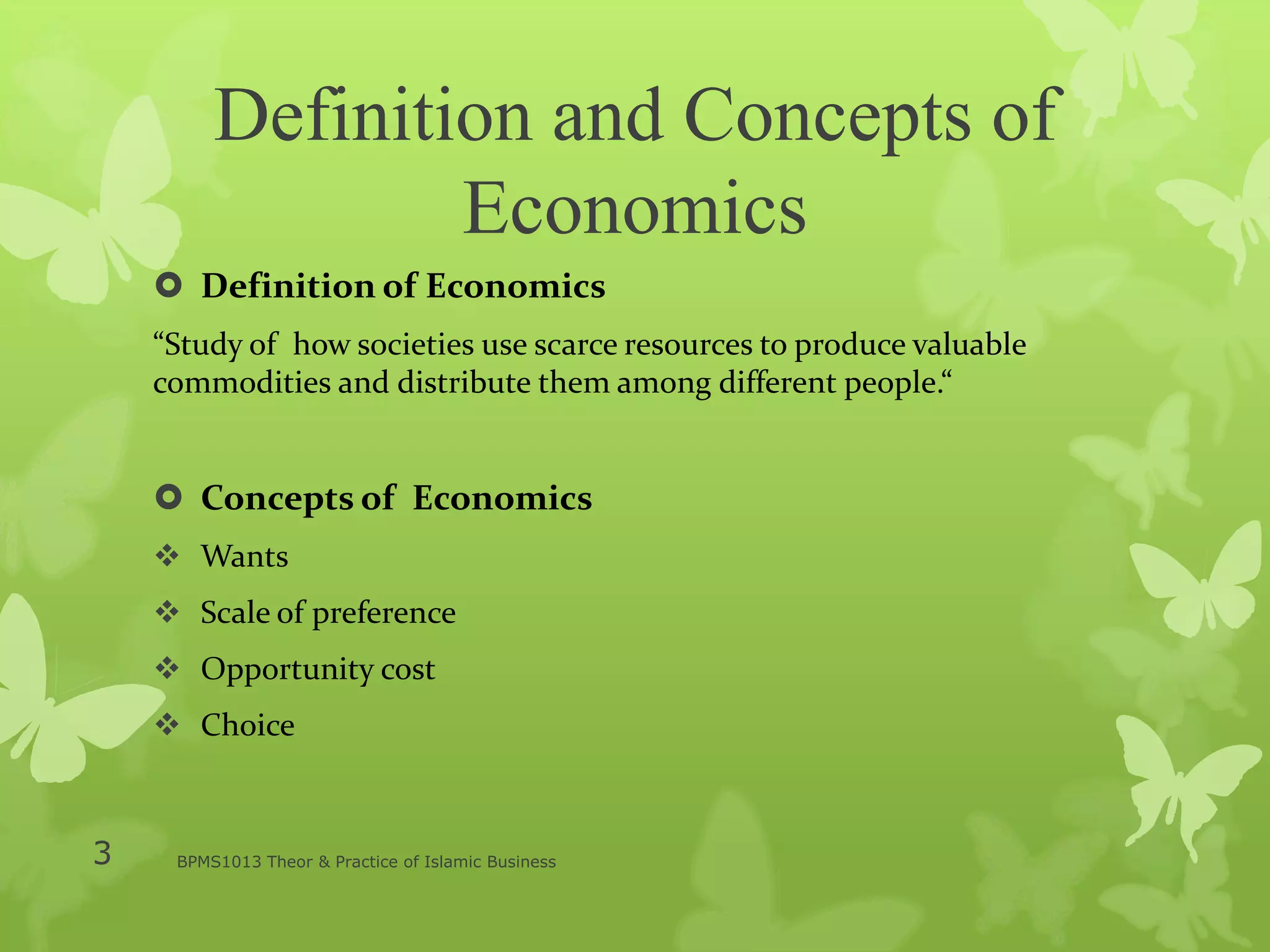Chapter 3 Islamic Economic System and Conventional | PPTX