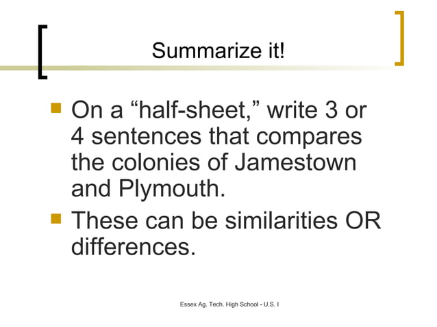 Chapter 3 jamestown and plymouth | PPT