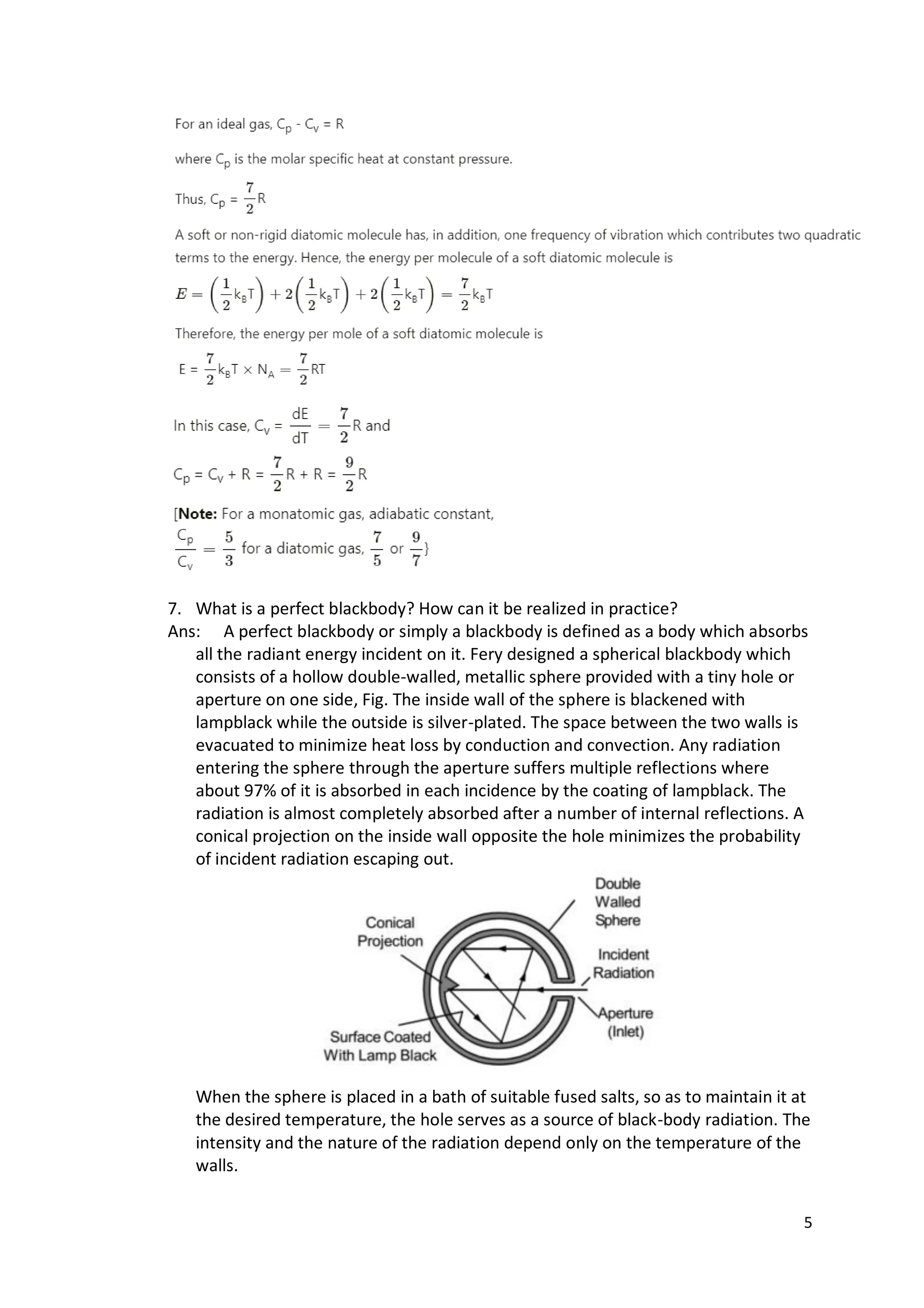 Chapter 3 - Kinetic theory of gases and radiation exercises solution | PDF
