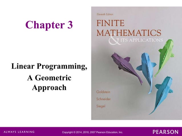 Chapter 3 linear programming | PPTX | Logistics | Business