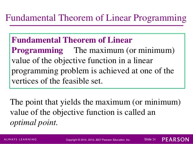 Chapter 3 linear programming Chapter 3 linear programming