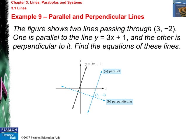 Chapter 3 - Lines , Parabolas and Systems | PPT