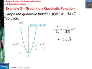 Chapter 3 - Lines , Parabolas and Systems | PPT