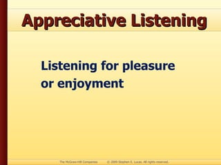 Chapter 3 - Listening | PPT