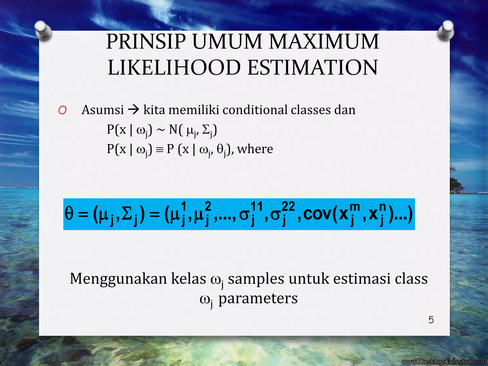 Chapter 3 maximum likelihood and bayesian estimation-fix | PPTX