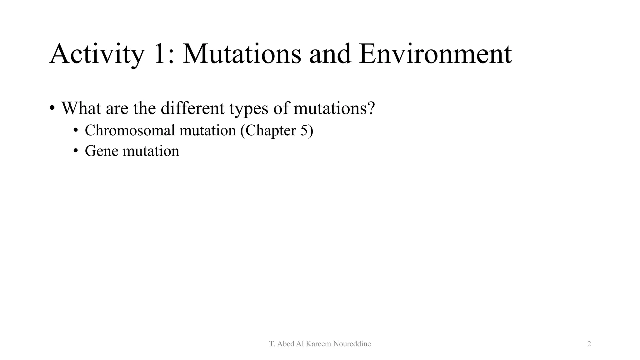Chapter 3- Mutation and environment.pdf | Chemistry | Science