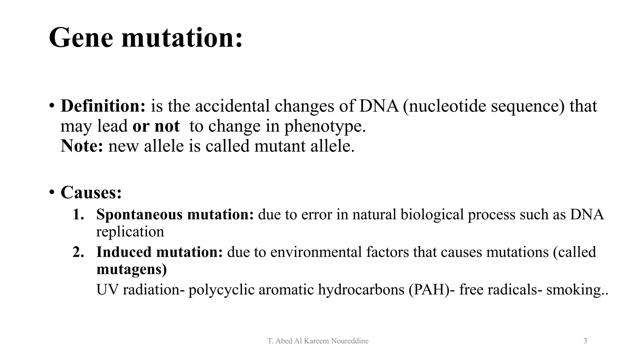 Chapter 3- Mutation and environment.pdf | Chemistry | Science
