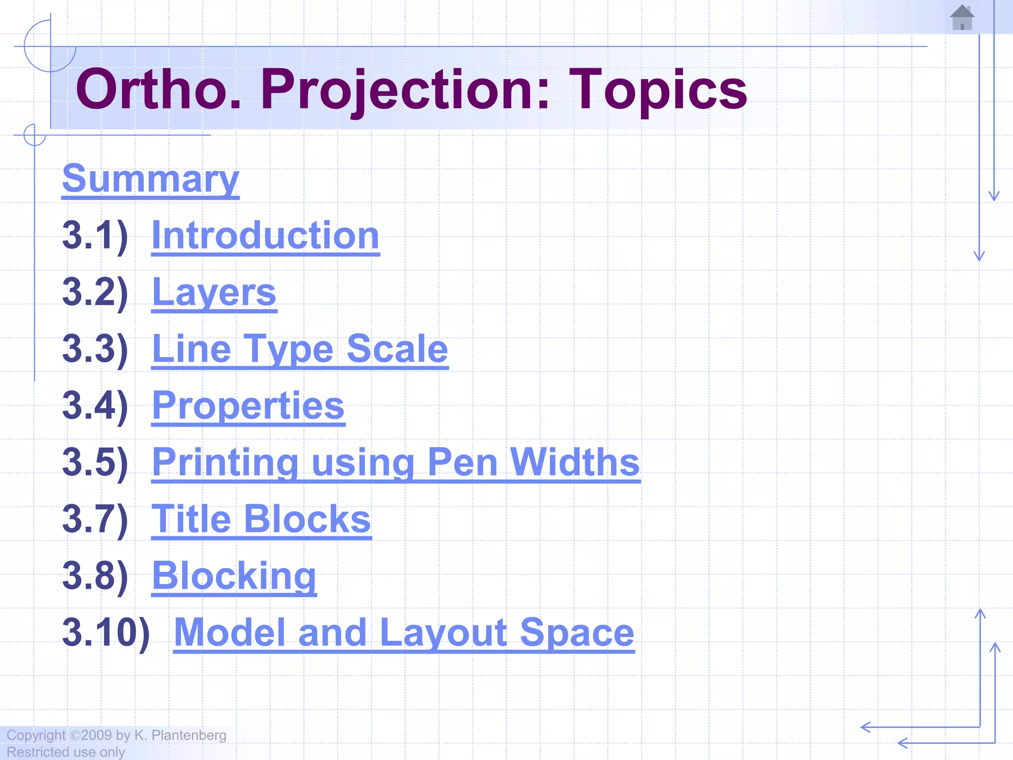 Chapter 3 orthographic projections in auto cad 2010 | PPTX