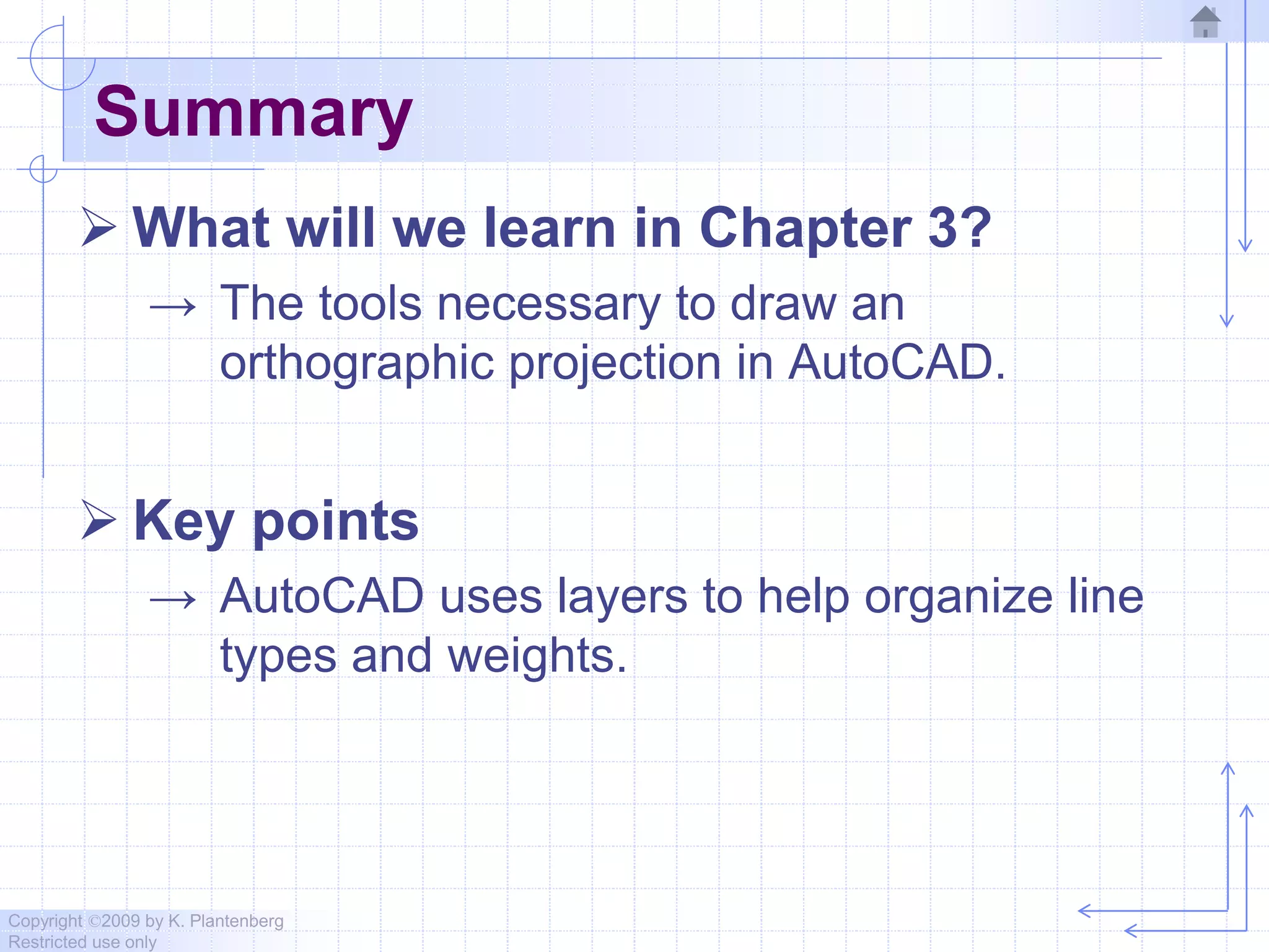 Chapter 3 orthographic projections in auto cad 2010 | PPTX