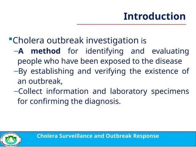 chapter 3- cholera Outbreak Investigation | PPTX