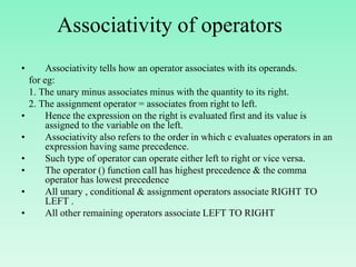 Operators and Expressions | PPT