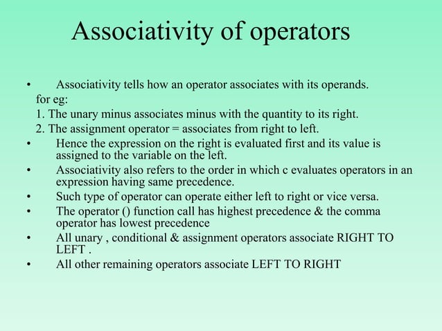 Operators and Expressions | PPT Operators and Expressions | PPT