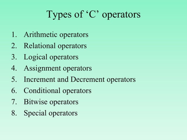 Operators and Expressions | PPTX