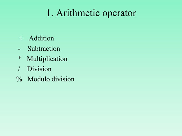 Operators and Expressions | PPTX