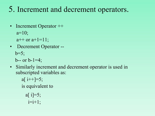 Operators and Expressions | PPTX