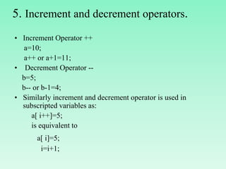 Operators and Expressions | PPT