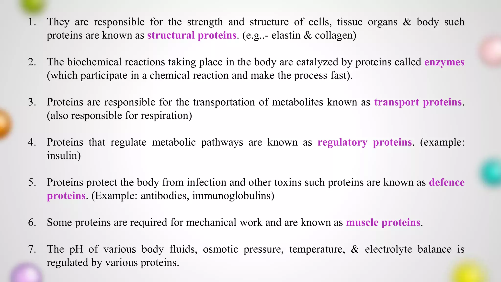 Proteins: Biochemistry | PPTX