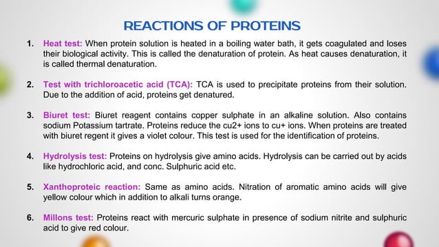 Proteins: Biochemistry | PPTX | Chemistry | Science