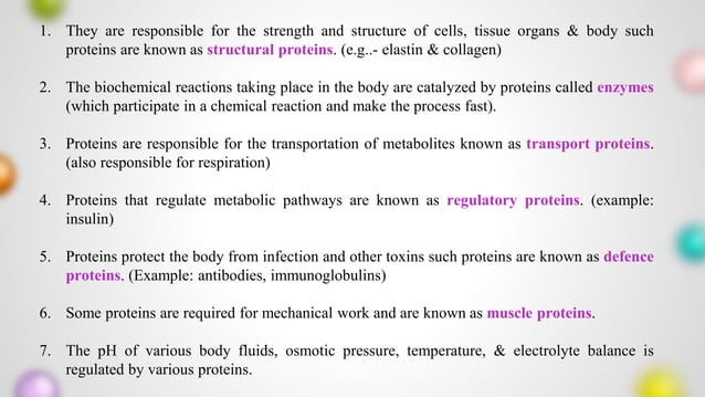 Proteins: Biochemistry | PPTX | Chemistry | Science