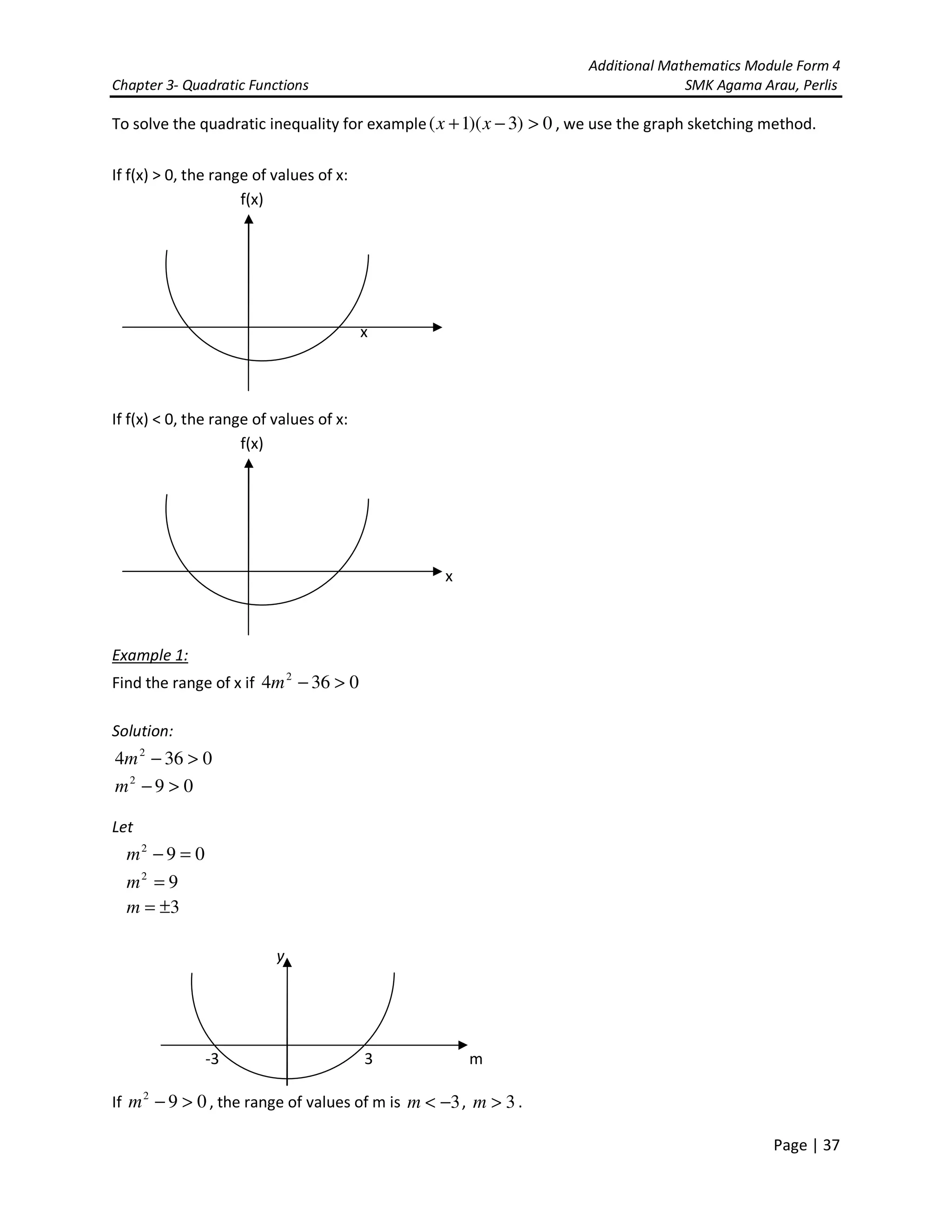 Chapter 3 quadratc functions | PDF