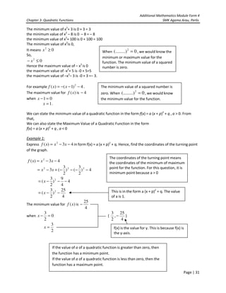 Chapter 3 quadratc functions | PDF | Physics | Science