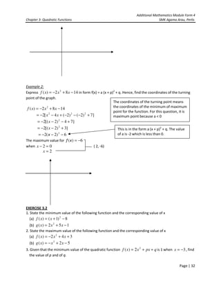 Chapter 3 quadratc functions | PDF | Physics | Science