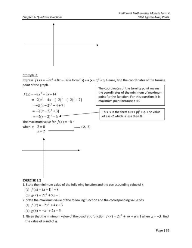 Chapter 3 quadratc functions | PDF | Physics | Science