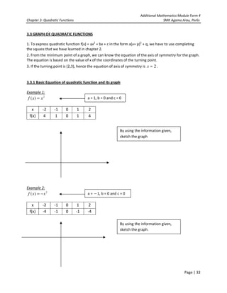 Chapter 3 quadratc functions | PDF | Physics | Science