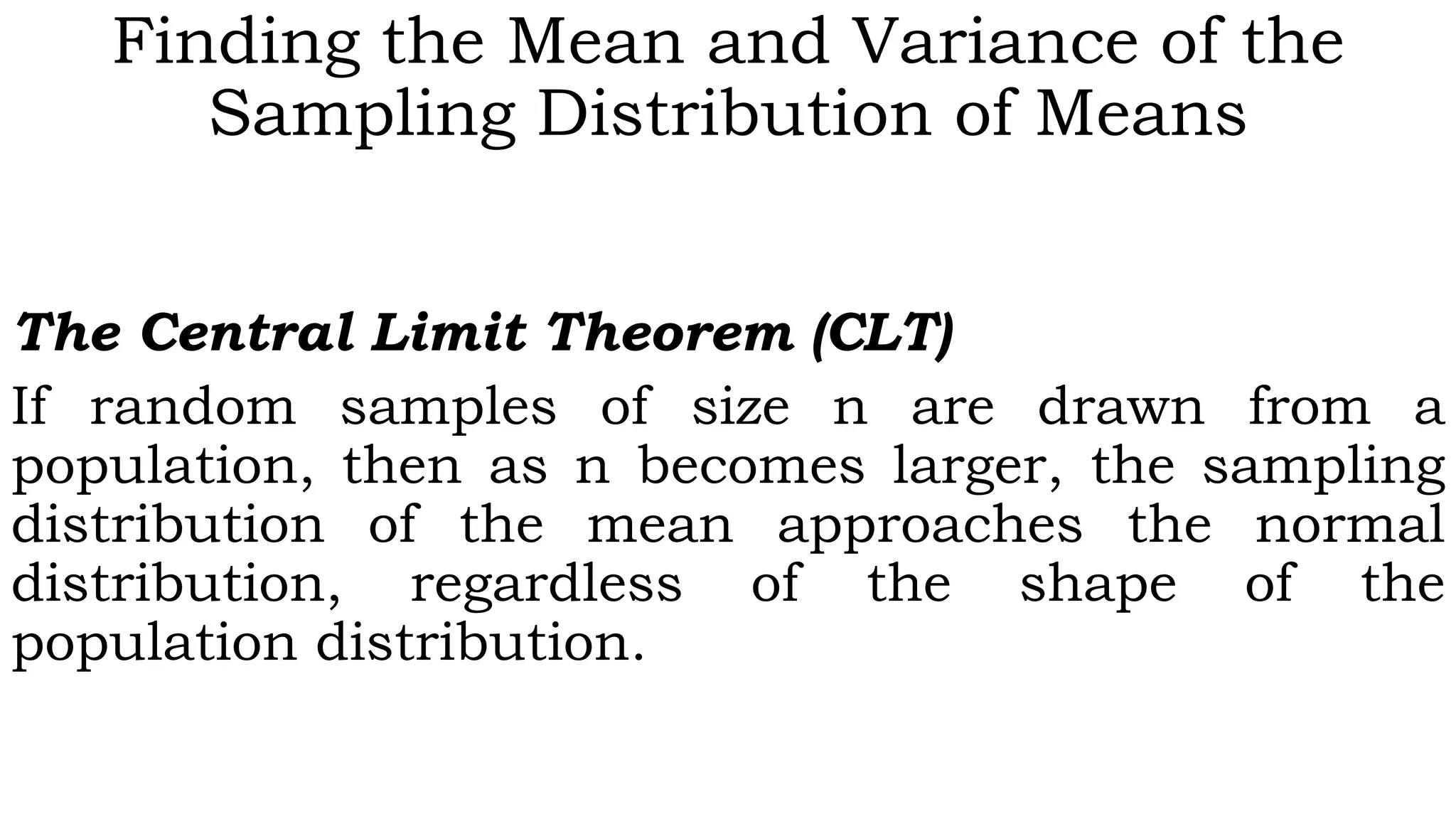 Chapter 3 sampling and sampling distribution | PPTX