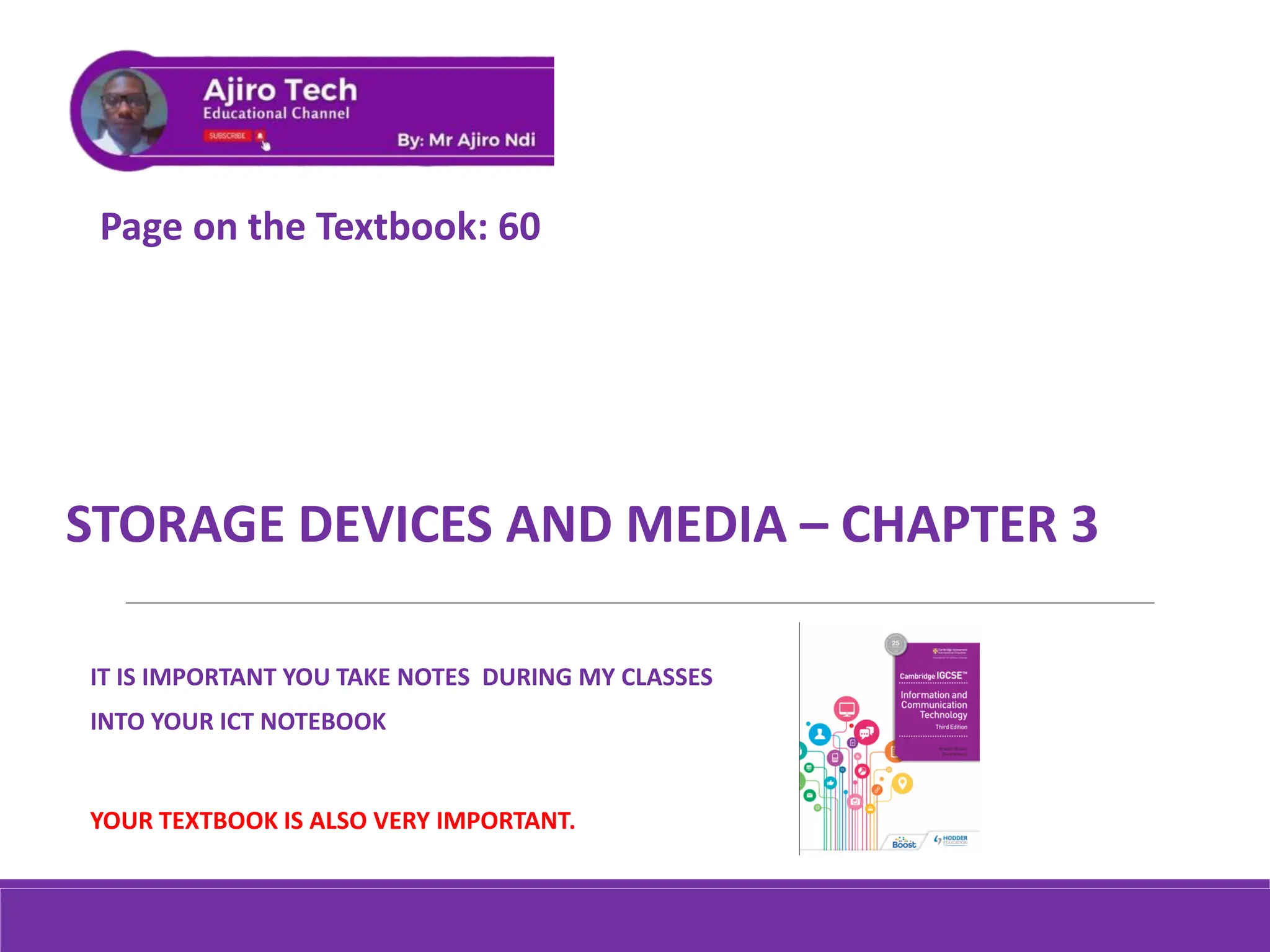IGCSE ICT (0417/0983) - Storage Devices and Media - Ajiro Tech | PDF