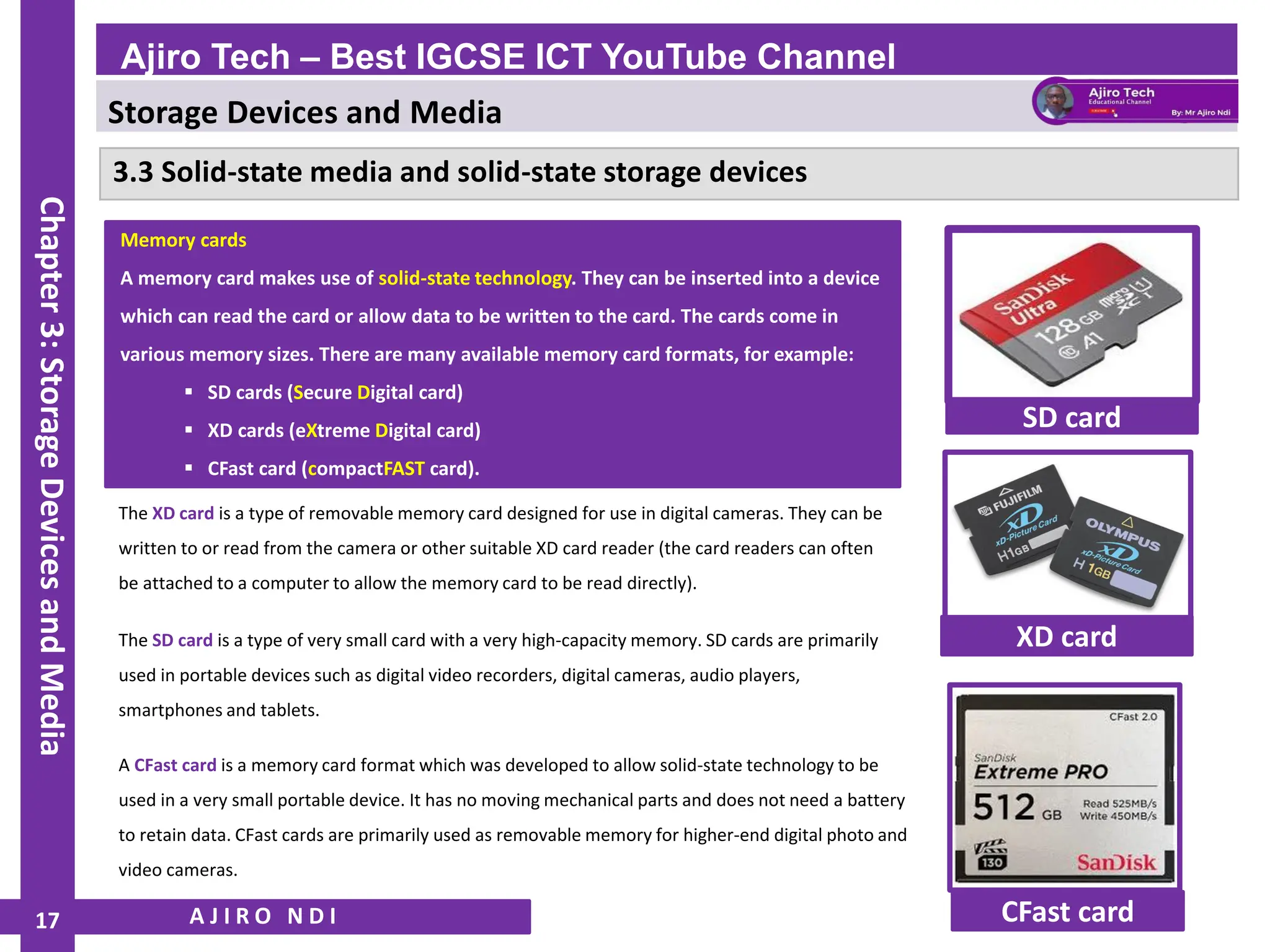 IGCSE ICT (0417/0983) - Storage Devices and Media - Ajiro Tech | PDF