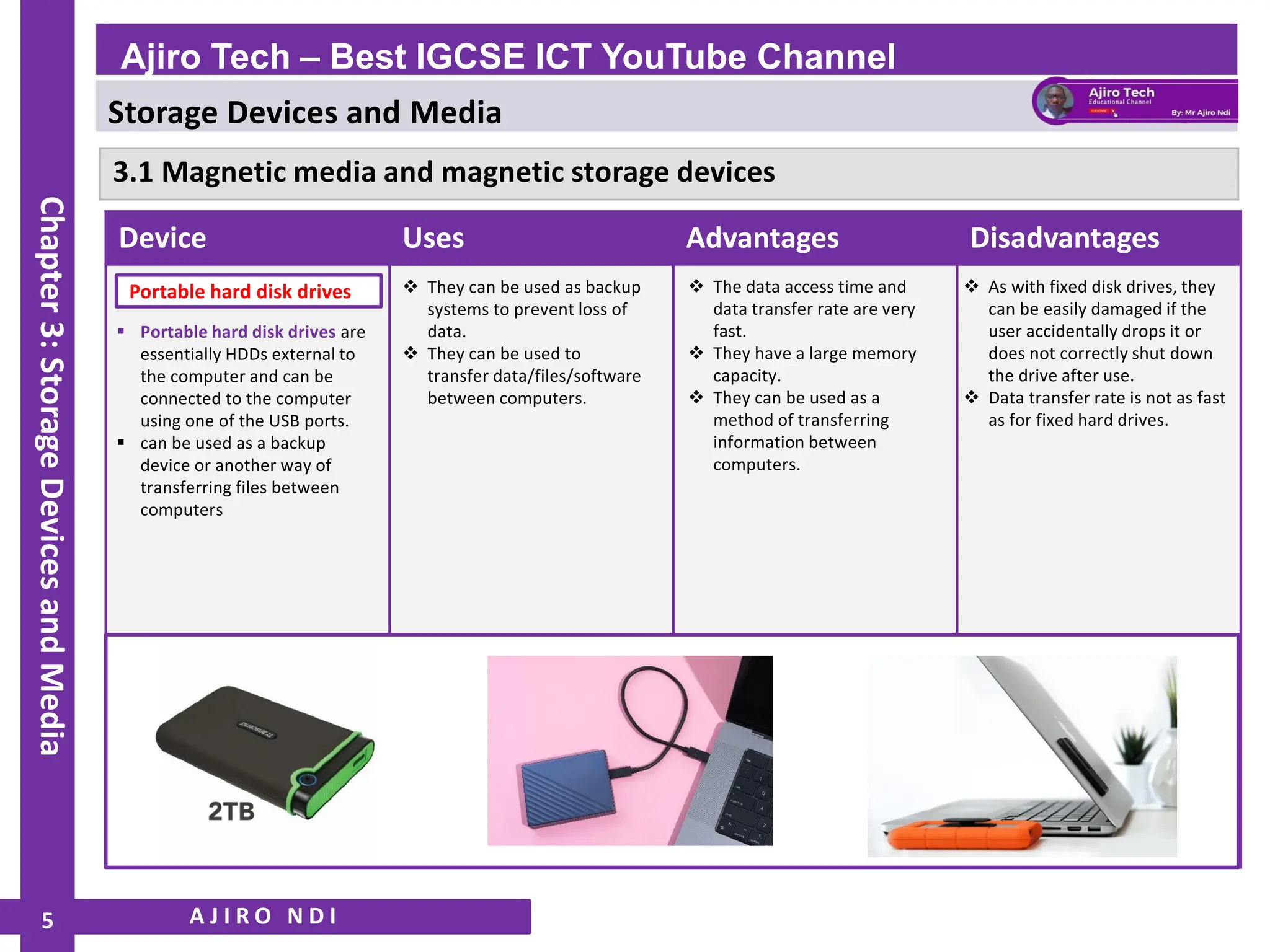 IGCSE ICT (0417/0983) - Storage Devices and Media - Ajiro Tech | PDF