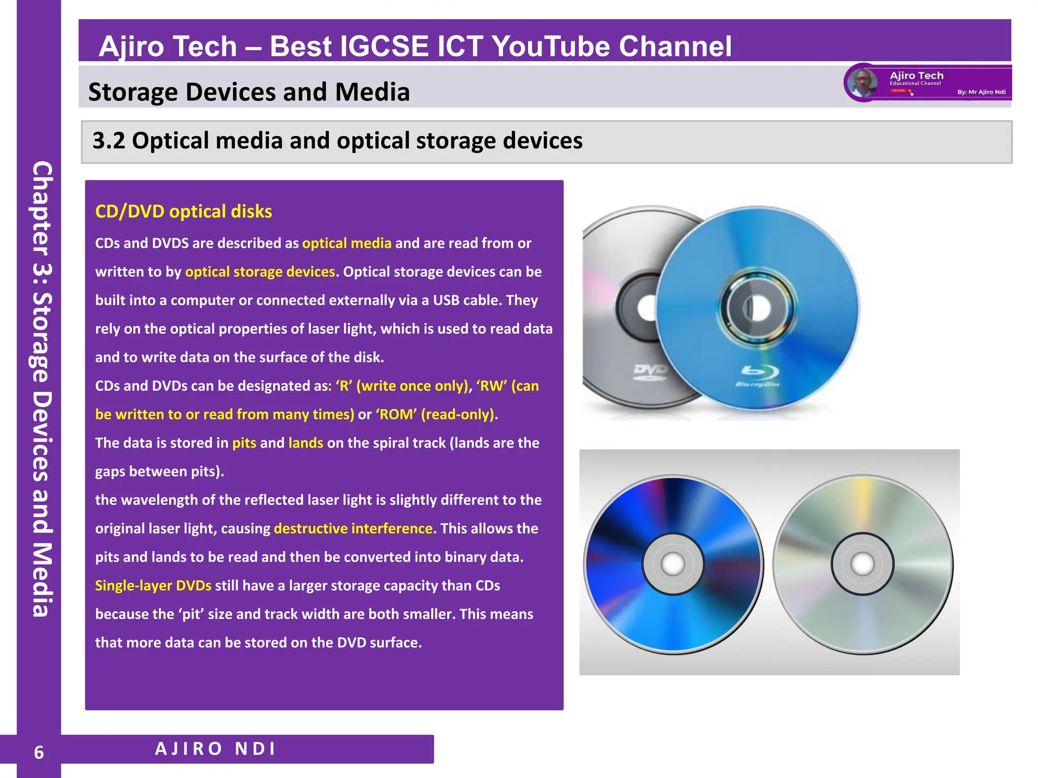 IGCSE ICT (0417/0983) - Storage Devices and Media - Ajiro Tech | PDF