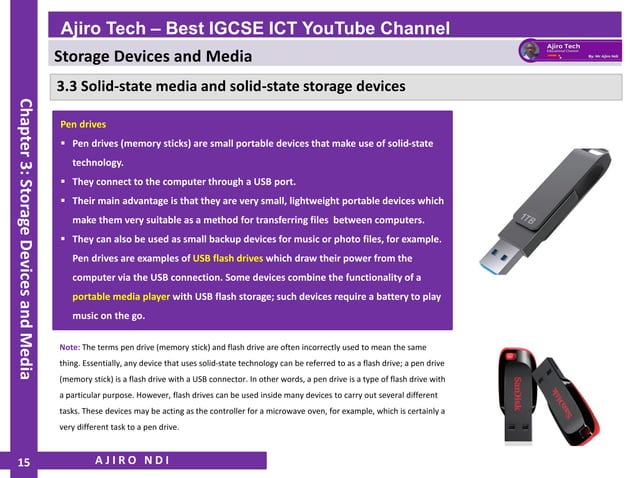 IGCSE ICT (0417/0983) - Storage Devices and Media - Ajiro Tech | PDF | Data Storage and ...